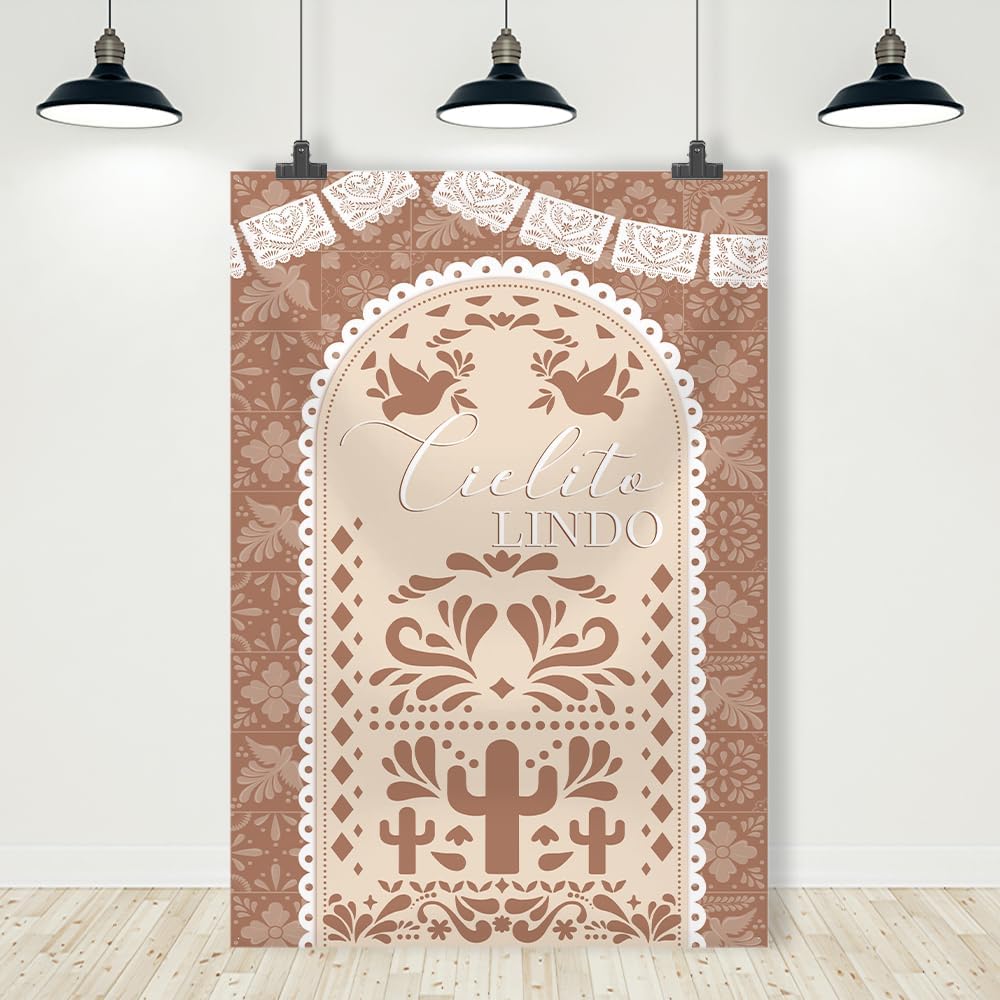 Amazon.com : Boho Backdrop for Baby Shower Birthday Decorations ...