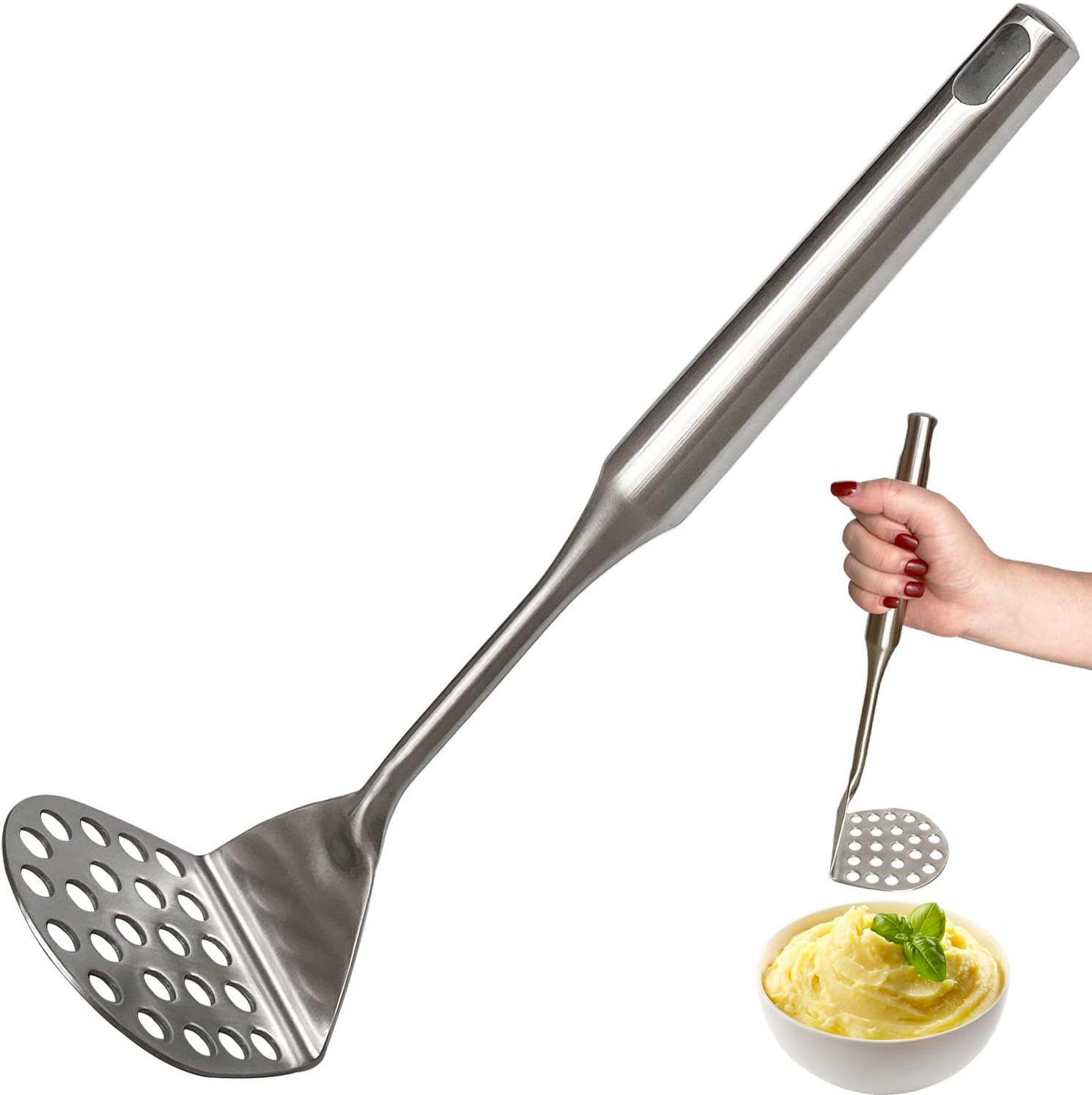 Amazon.com: Zulay Kitchen Potato Masher Stainless Steel - Premium ...