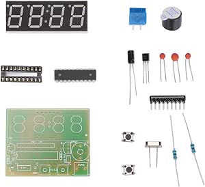 Amazon.com: FTVOGUE Digital Clock Kits 4 Digit Electronics Alarm Clocks ...