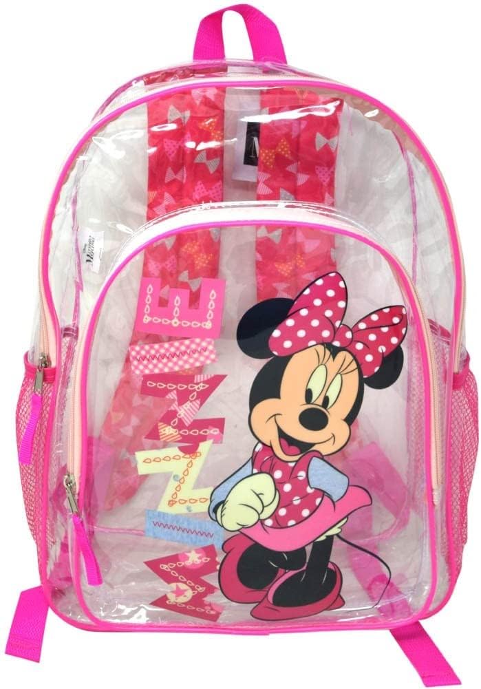 Amazon.com: Disney Minnie Mouse Transparent 16" Backpack : Clothing ...