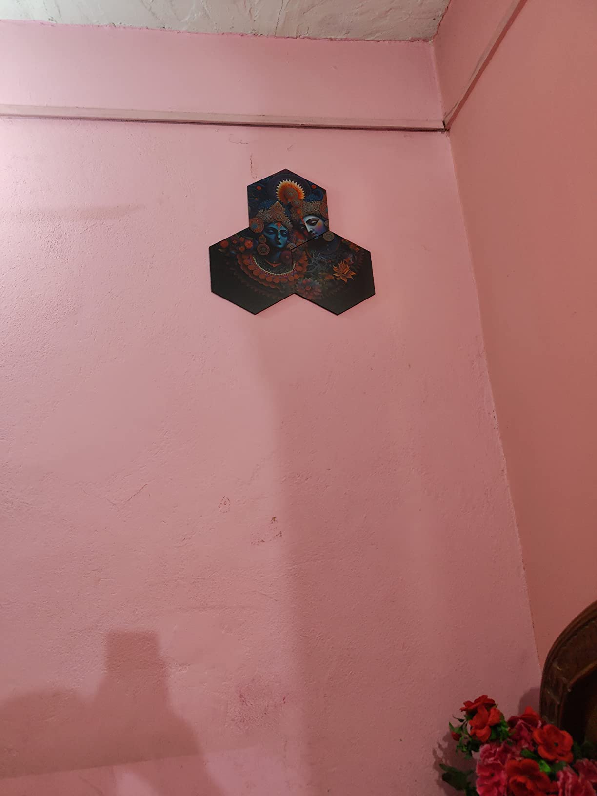 Webelkart Premium Set of 9 Hexagonal Wooden Navdurga Mata Art Prints ...