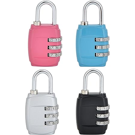 4PCS Luggage Locks, 3 Digit Combination Padlock Digit Security Padlock ...