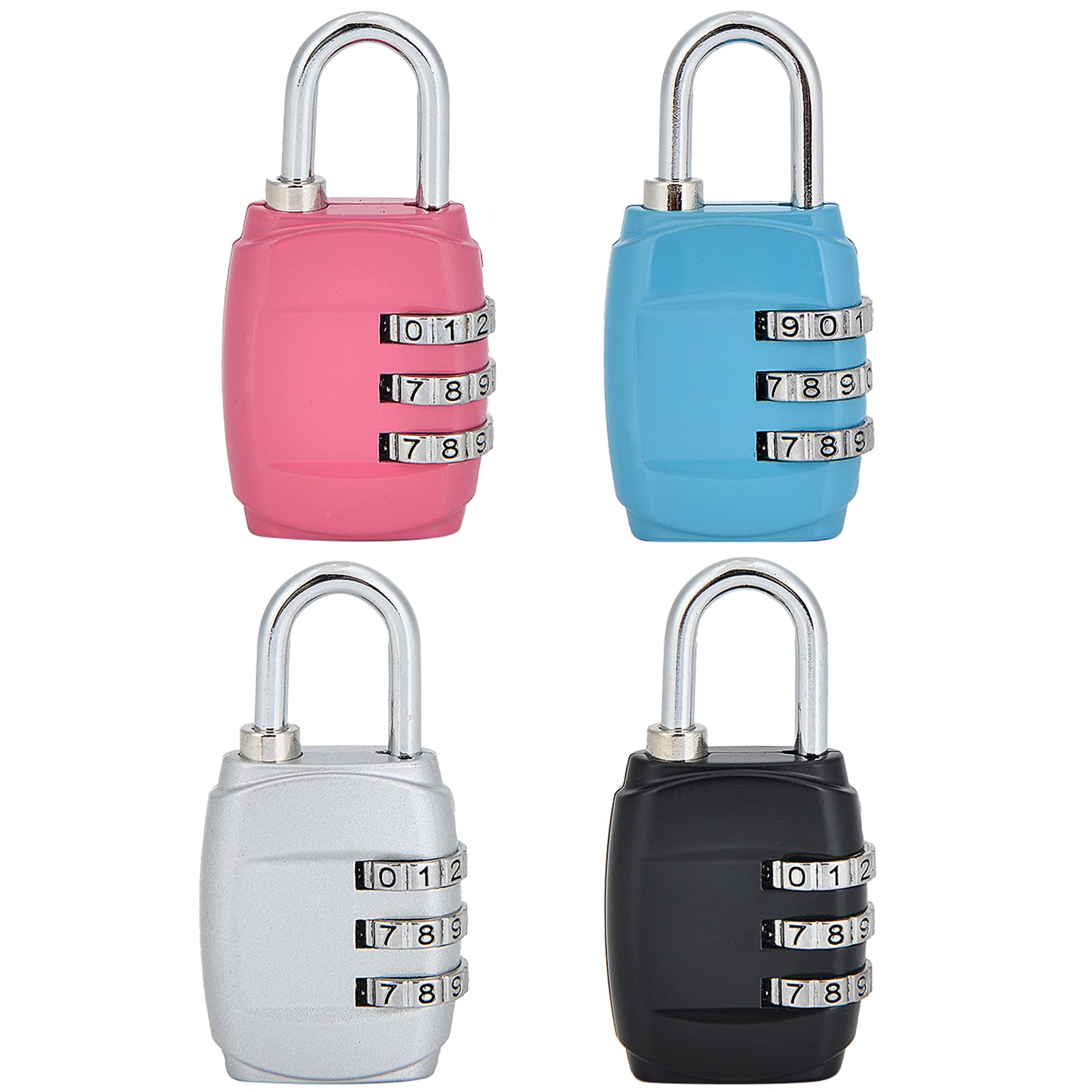 4PCS Luggage Locks, 3 Digit Combination Padlock Digit Security Padlock ...