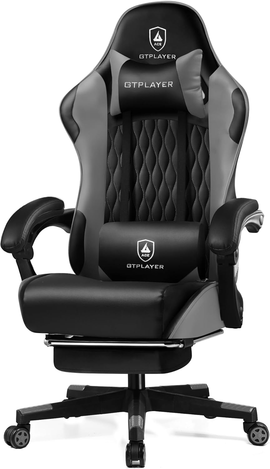 Amazon.com: GTPLAYER Gaming Chair with Footrest and Pocket Spring ...