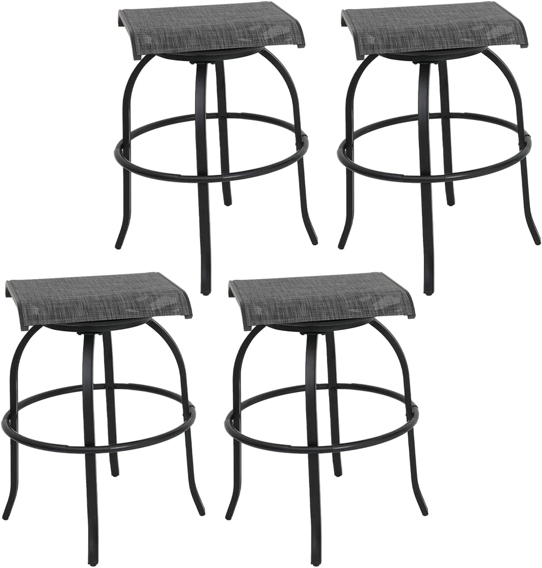 Amazon.com: Sundale Outdoor 32 Inch Seat Height Swivel Bar Stools Set ...