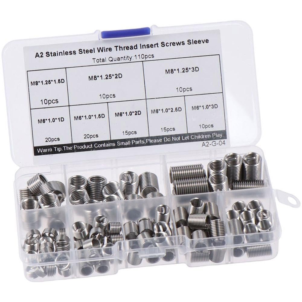 Amazon.com: HOBBYIN 110Pcs Thread Repair Inserts,Stainless Steel Inner ...