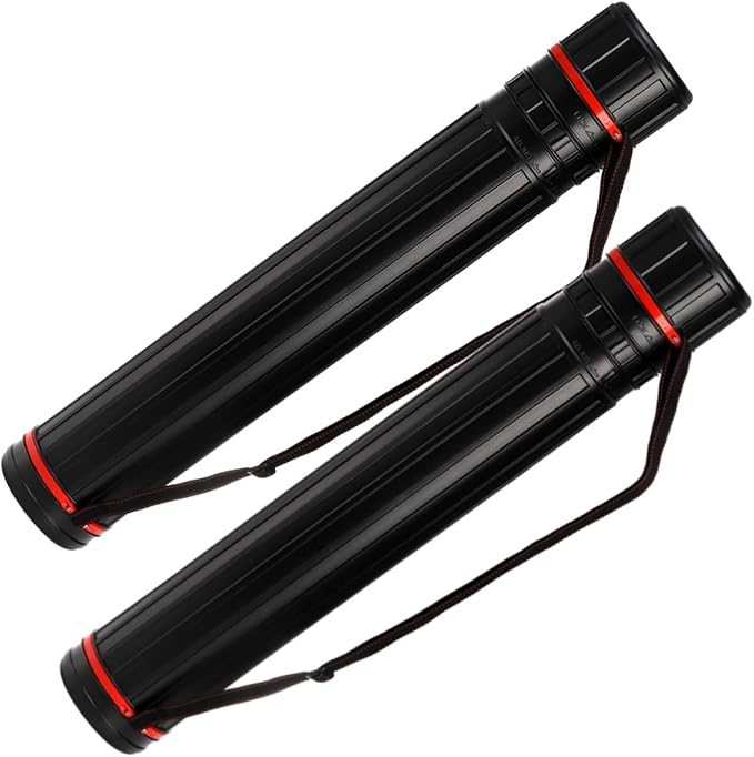 Amazon.com: Eorbow 2 Pack Extendable Poster Tube, Round Black ...
