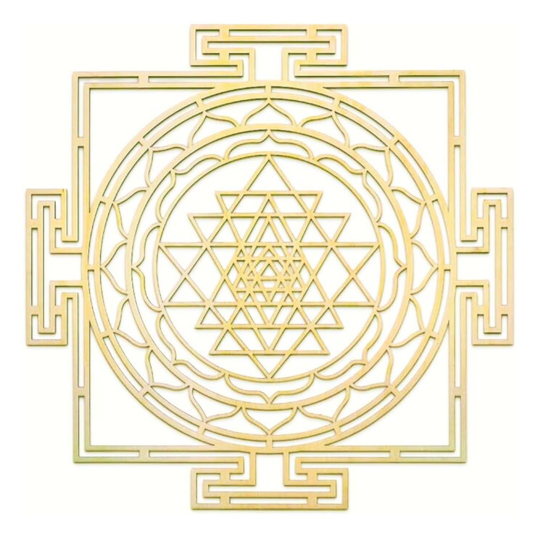 Buy TREE MAISON CORONATING HOMES Brass Shree Yantra | Leaser Cut Yantra ...