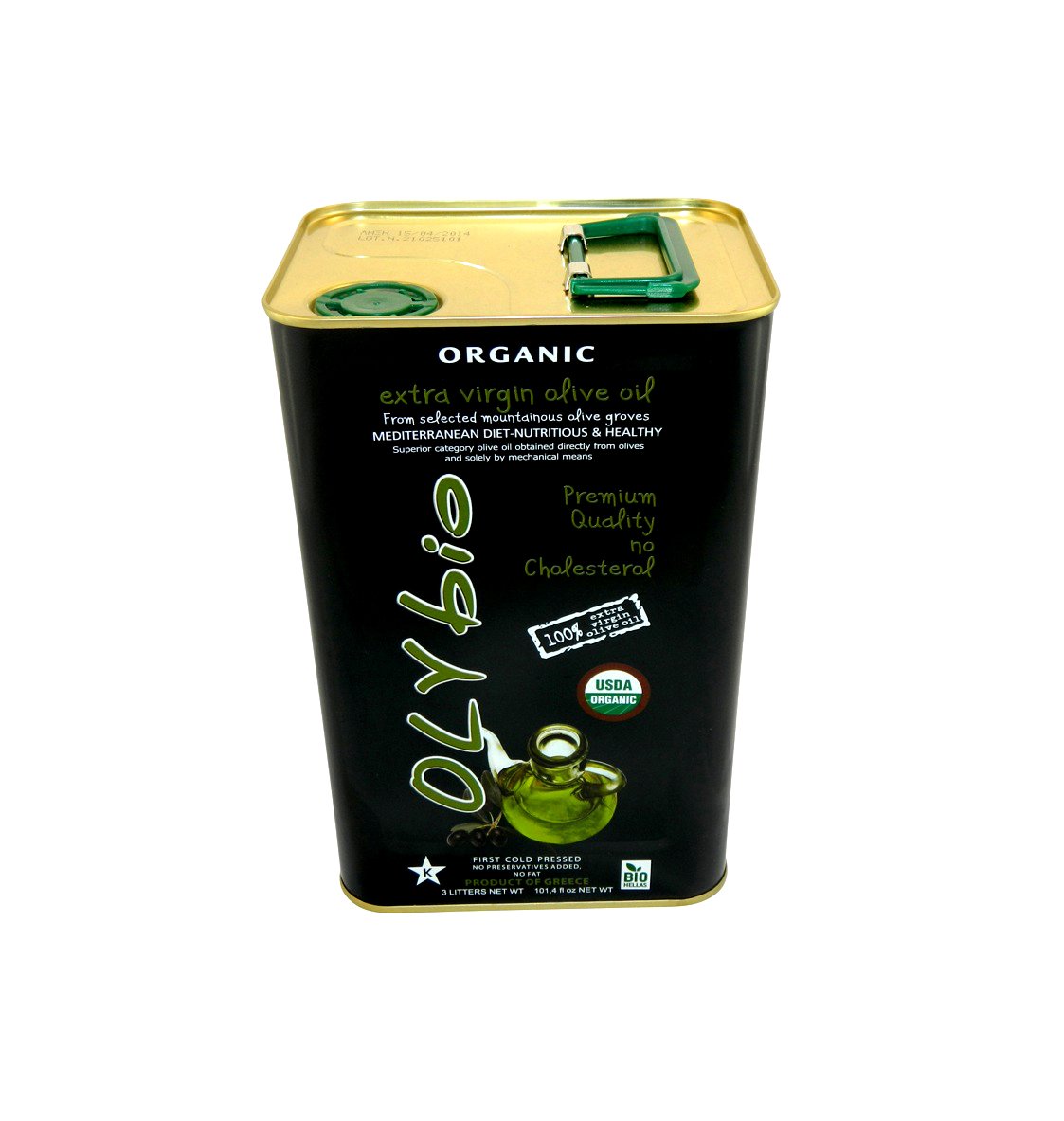 Amazon.com: Olybio Organic Greek Extra Virgin Olive Oil (3L Tin / 101.4oz)