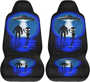 Amazon.com: Moon Alien and Sasquatch Bigfoot Front Car Seat Cover for ...