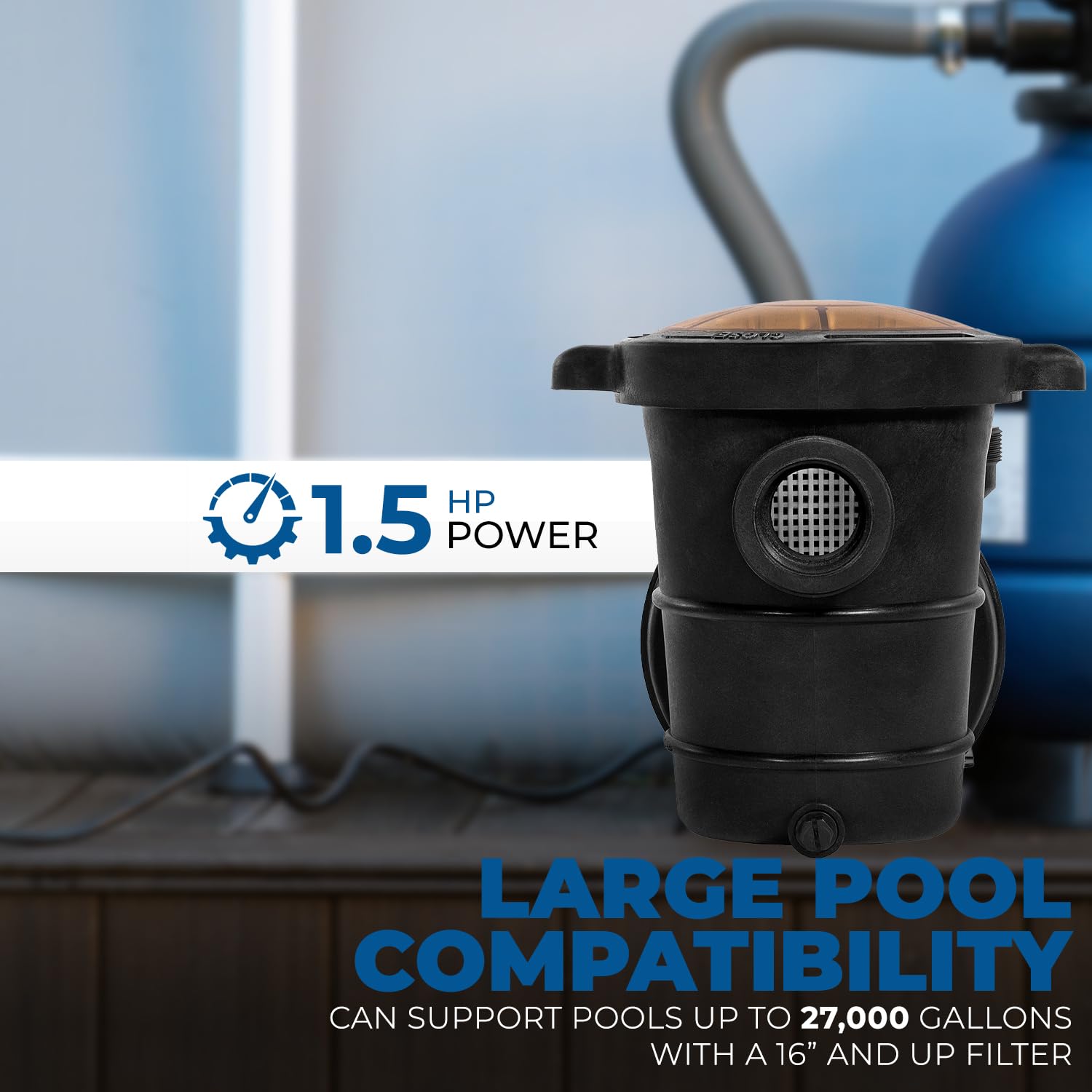 Snapklik.com : 1.5HP Above Ground Swimming Pool Pump 2-Speed Pump Spa 1 ...