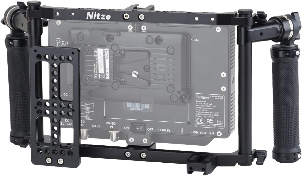 Amazon.com : Nitze Director's Monitor Cage with Adjustable Handles for ...
