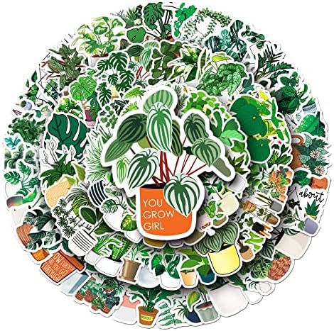 Amazon.com: Green Plants Water Bottle Stickers - 100 PCS Vinyl Stickers ...