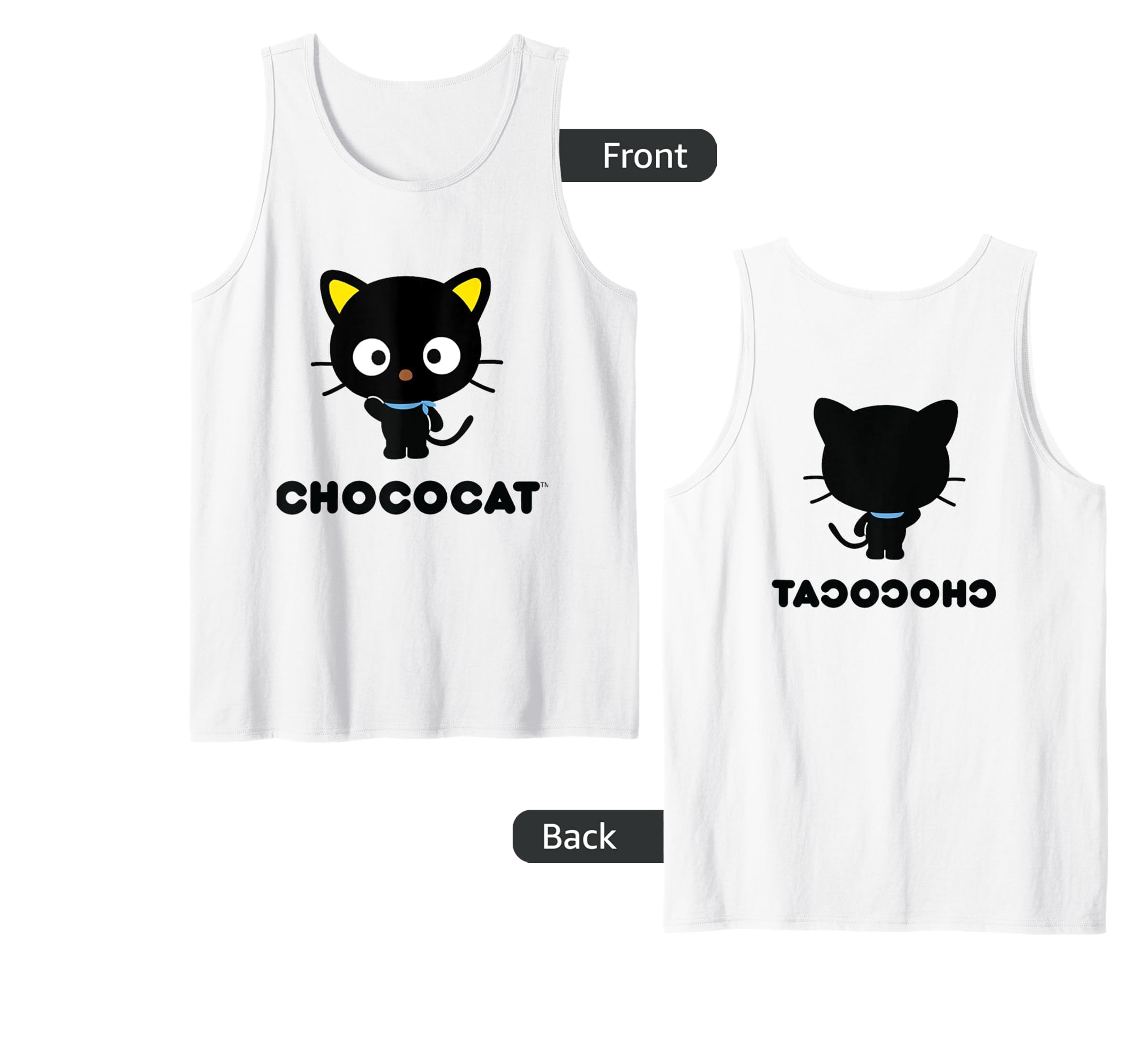 Amazon.com: Chococat Character Front and Back Tank Top : Clothing ...