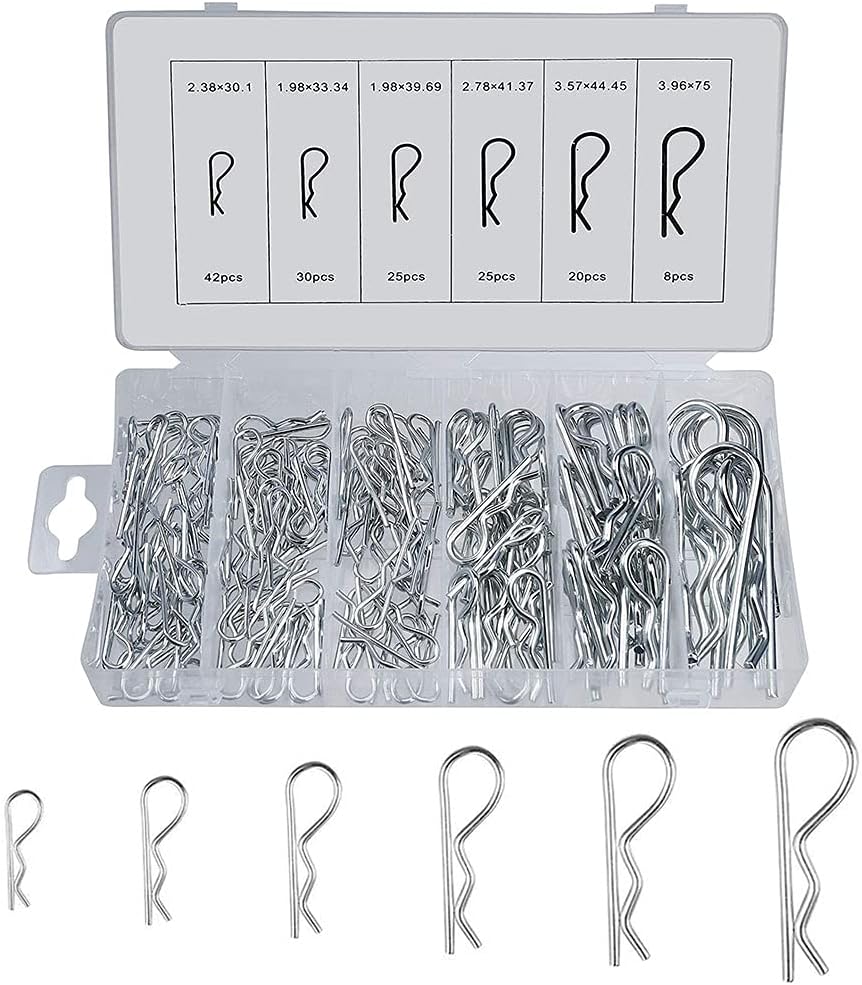 150 Pieces R Clip, Split Cotter Pin, Cotter Pin Set, Spring Split Pins ...