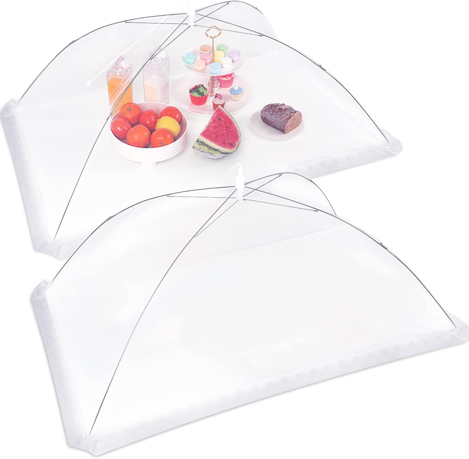 JULBEAR 2 Pcs Extra Large Mesh Food Cover Tent Umbrella Food Screen ...