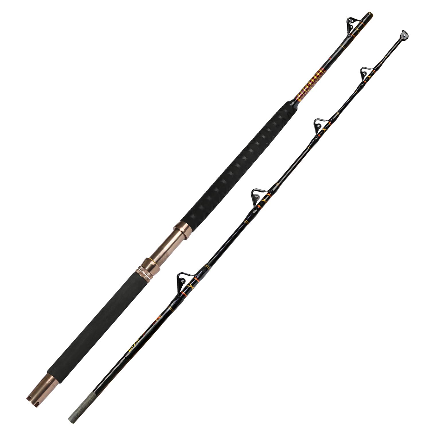 Buy Fiblink 1-Piece/2-Piece Saltwater Offshore Heavy Trolling Rod Big ...
