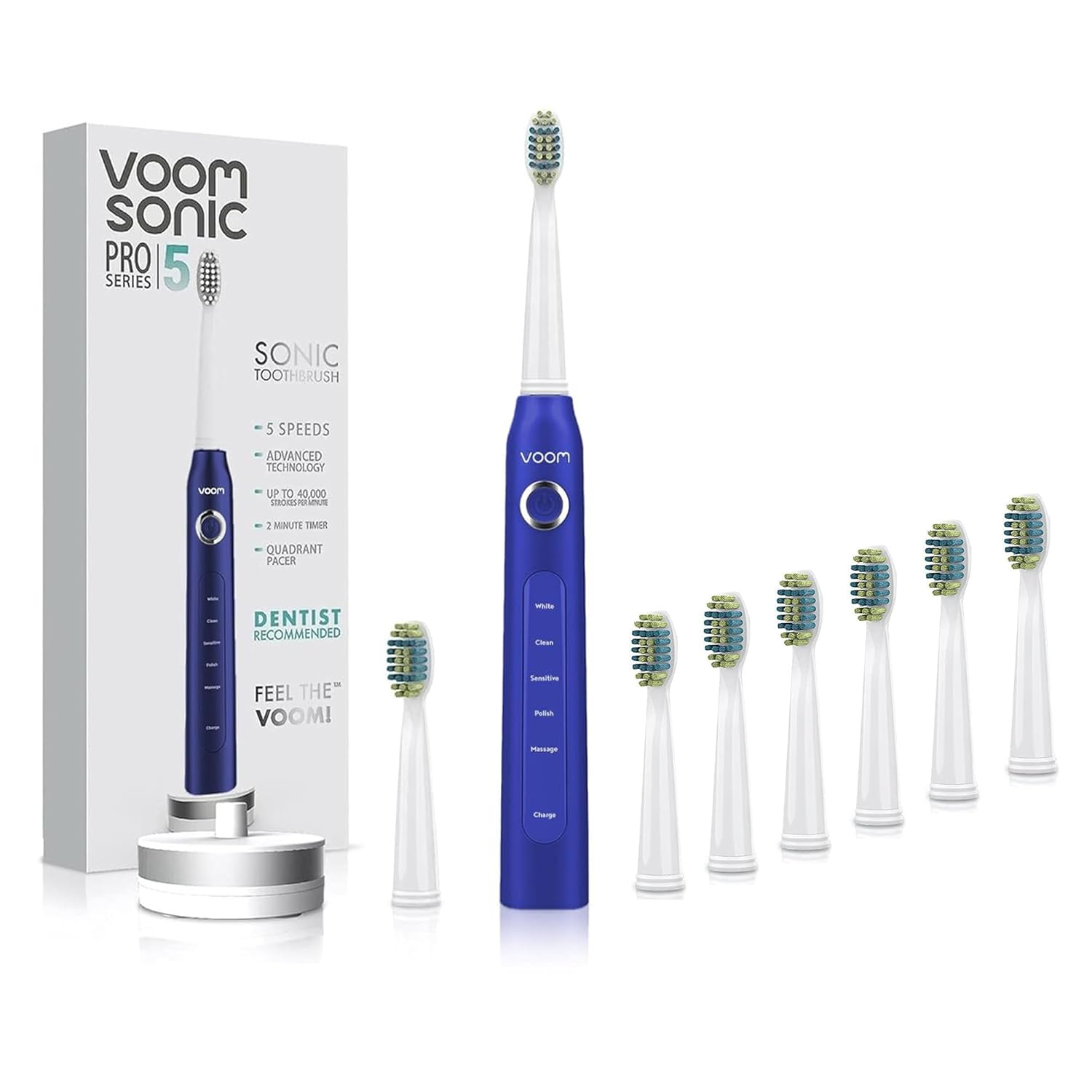 Amazon.com: Voom Sonic Pro 5 Series Rechargeable Electronic Toothbrush ...