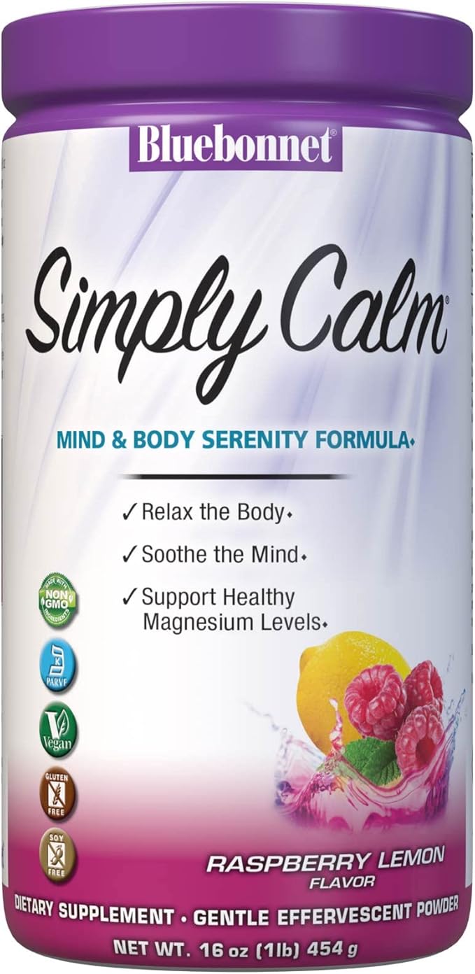Amazon.com: Bluebonnet Nutrition Simply Calm Powder, for Calm*, Muscle ...