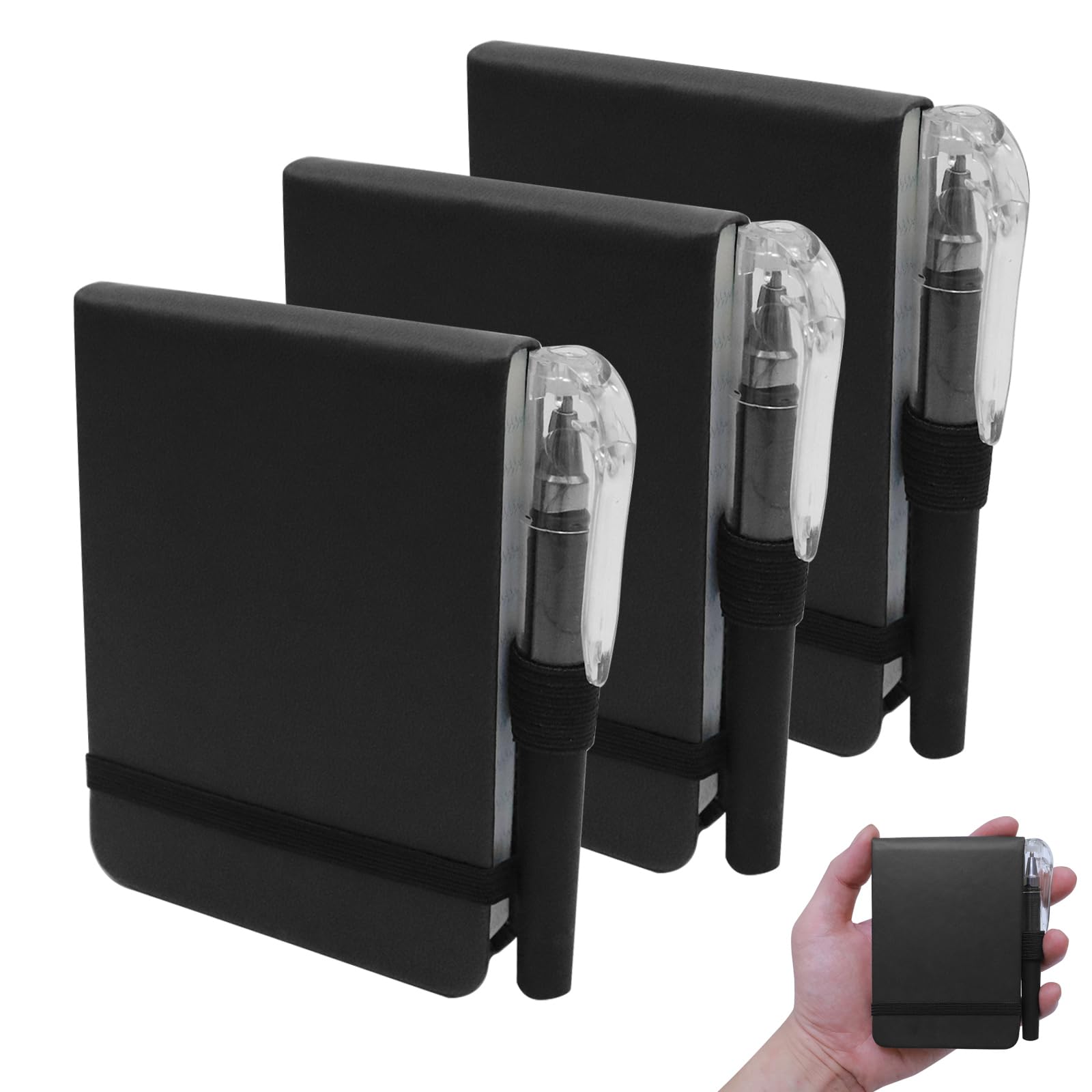 Amazon.com : Mini Notebook with Pen, Pocket Size A7 PU Leather ...