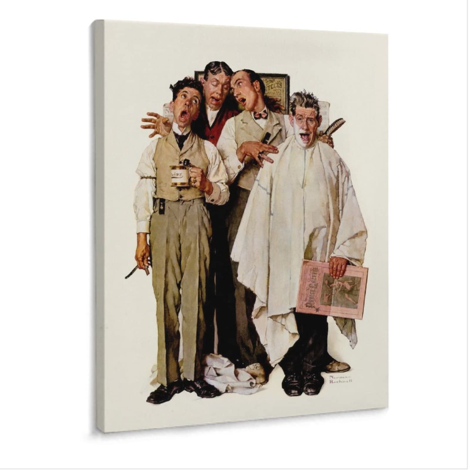 Amazon.com: 15+ Norman Rockwell Wall Art Painting Barbershop Quartet ...