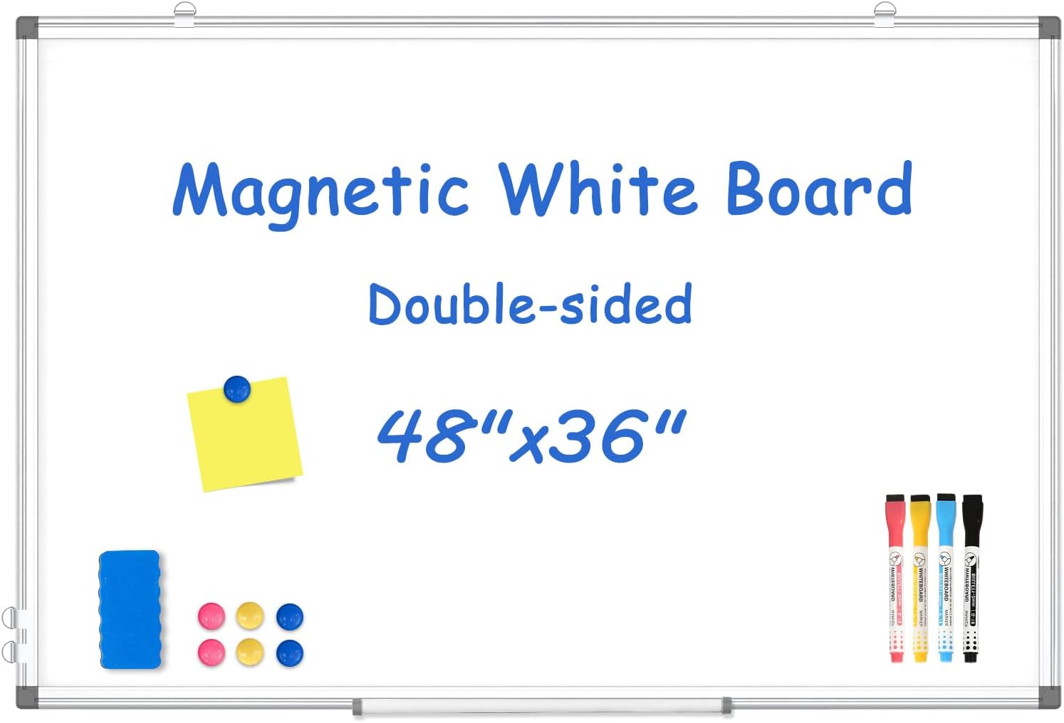 Amazon.com : WALGLASS Magnetic Whiteboard, 48" x 36" Large Dry Erase ...
