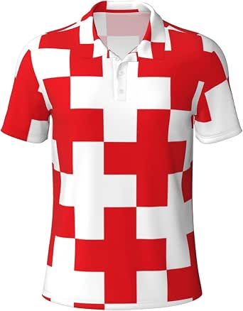 Red Cross 1 Polo Shirts for Men - Casual Mens Polo Shirts Short Sleeve ...