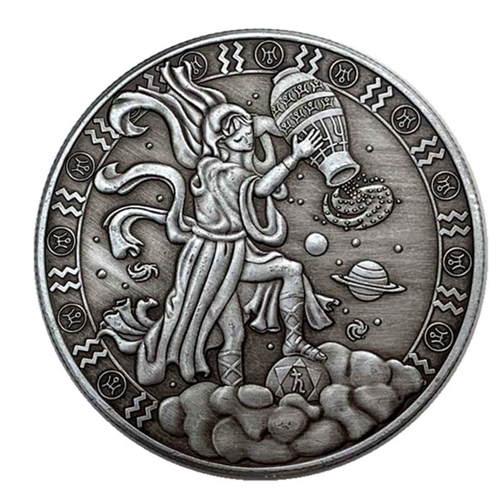 Amazon.com: Creative Twelve Constellations Zodiac Coin Challenge ...