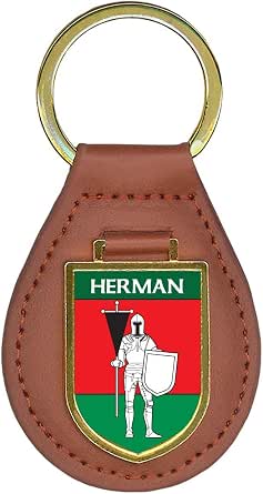 Amazon.com: Herman Family Crest Coat of Arms Key Chains : Clothing ...
