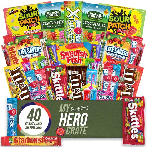 Amazon.com : My Hero Crate Military Candy Care Package - 40 Pcs Variety ...