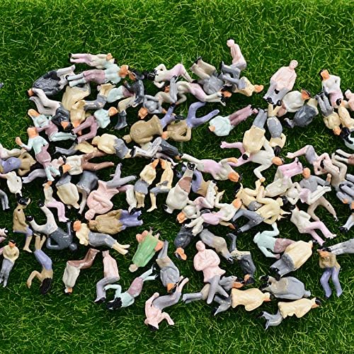 XSHAO 150 Stück H0 Figuren, Simulation Gemaltes Miniaturfiguren ...