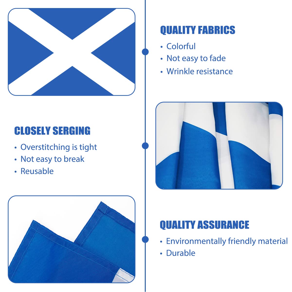 12Pcs Scotland Flags Bunting,Scottish flag 5m long with 20 flags in ...