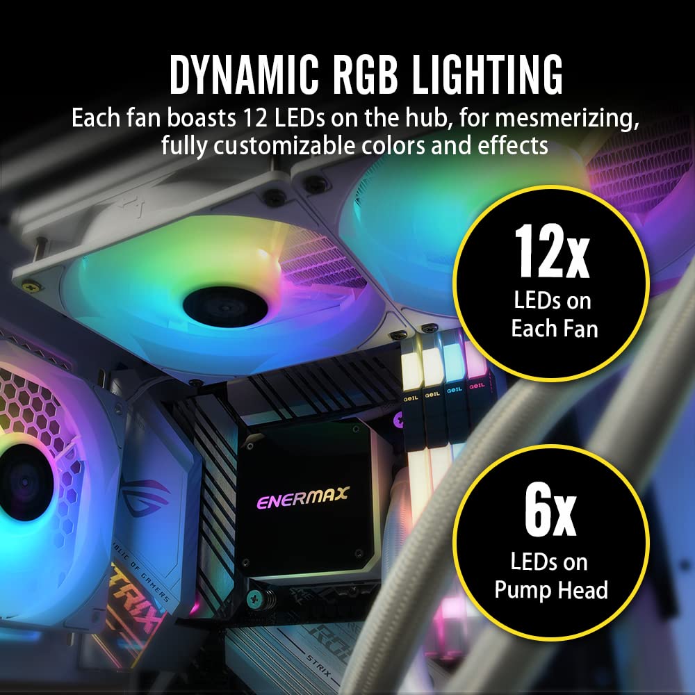 Snapklik.com : Enermax Liqmax III 240 White A-RGB AIO CPU Liquid Cooler ...