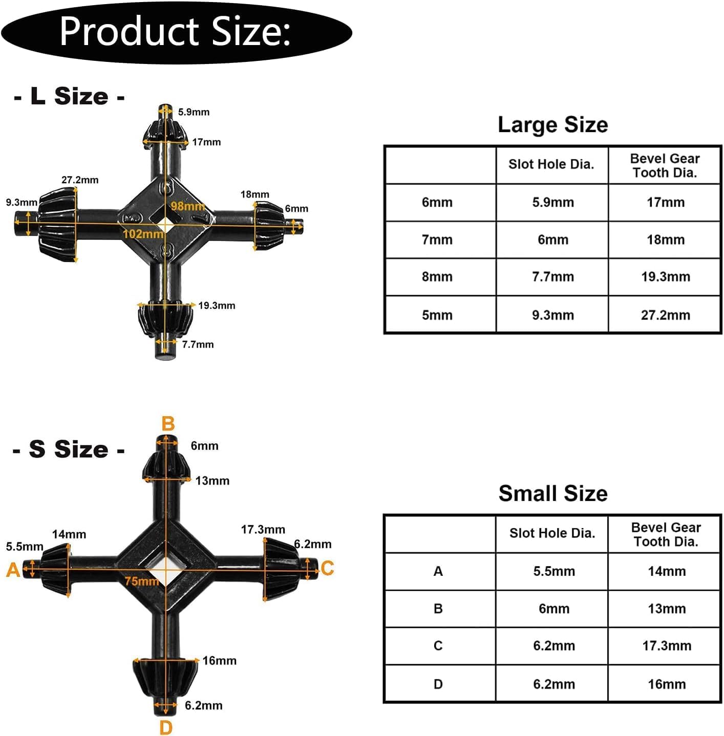Snapklik.com : Thaekuns 2pcs 4 In 1 Drill Chuck Key Hand Drill Chuck ...
