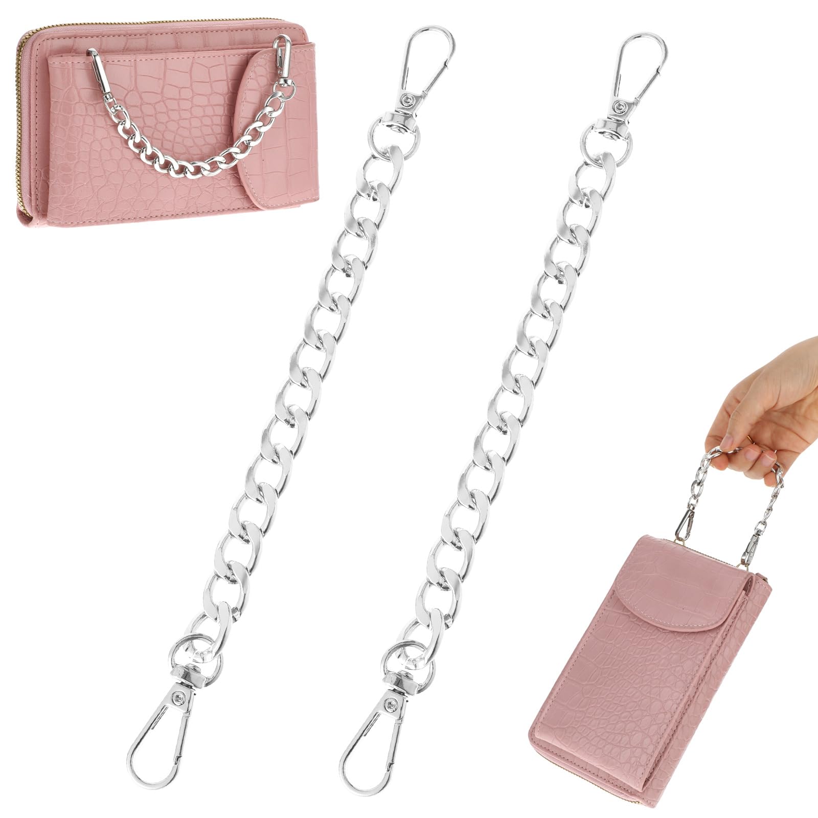 Amazon.com: 2PCS Purse Extender Chain Silver Purse Strap Extender Chain ...