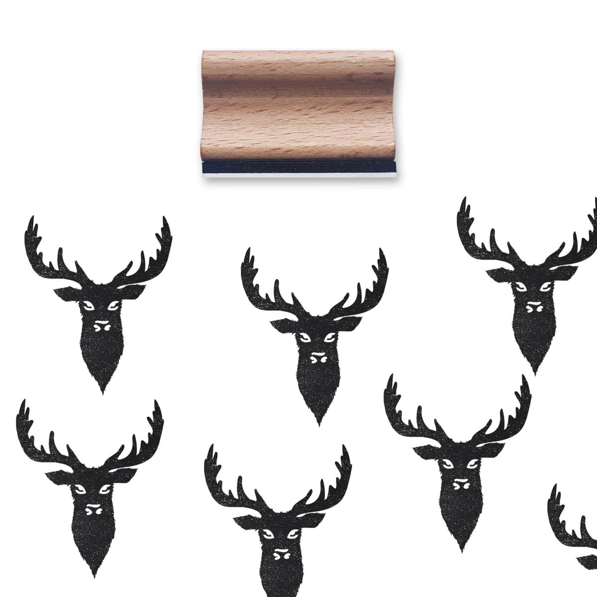 Amazon.com: Deer Buck Head Rubber Stamp, 1-1/3 Medium Stamp for ...