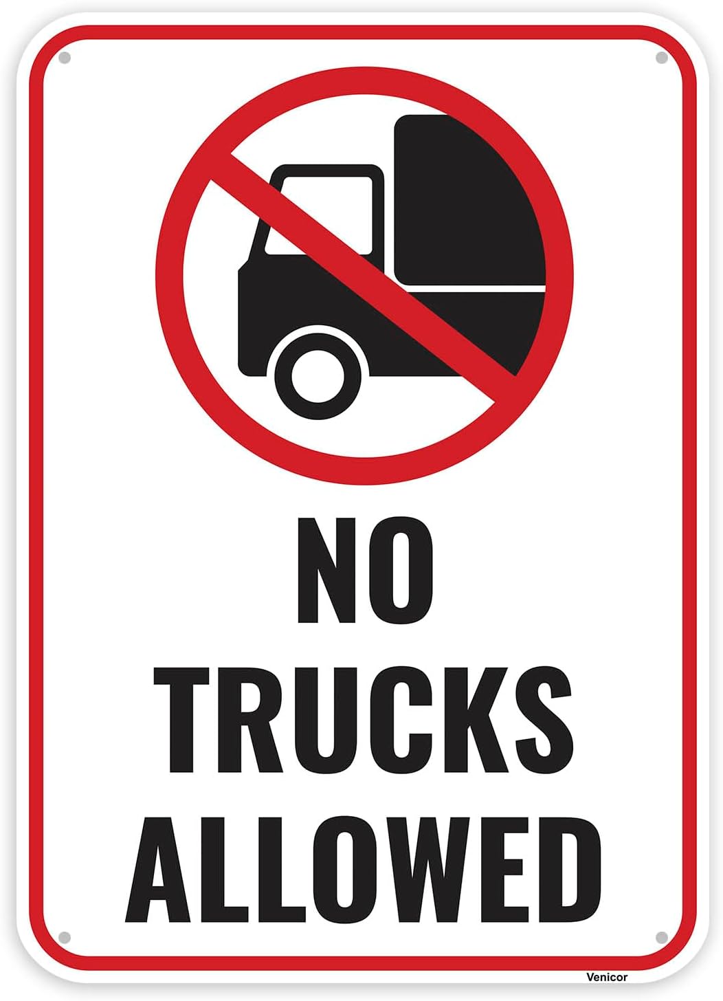 Amazon.com: 1PC No Trucked Allowed Sign, 14 x 10 Inches - Aluminum - No ...