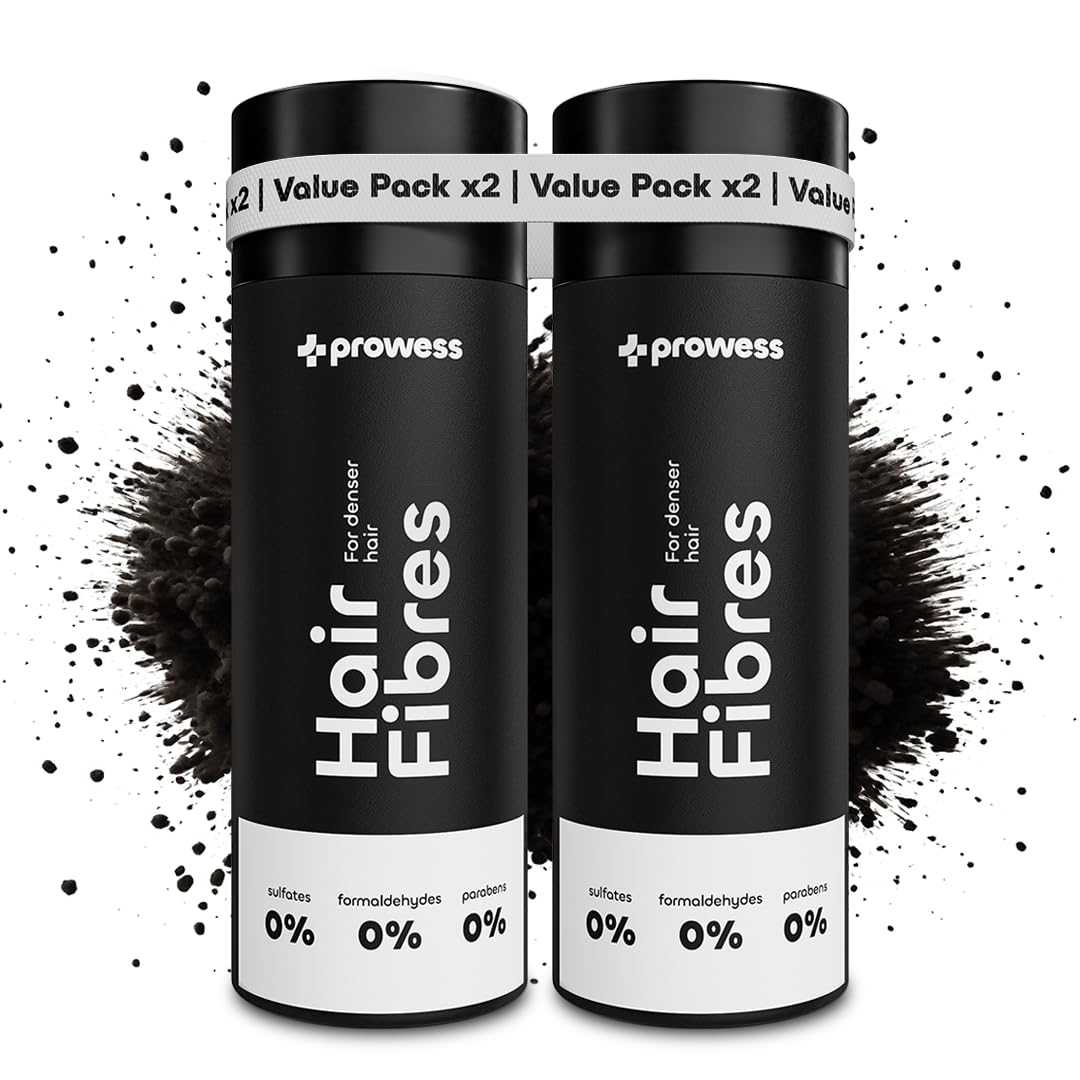 Prowess Dark Brown Hair Building Fibres for Thinning, 50g – Naturally ...