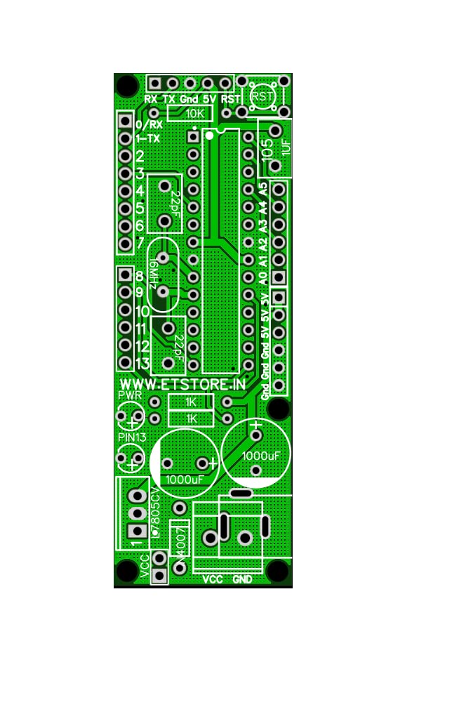 5pcs ATMEGA328 OR ATMEGA8 BREAKOUT BOARD PCB WITH 7-12V INPUT SUPPORT ...