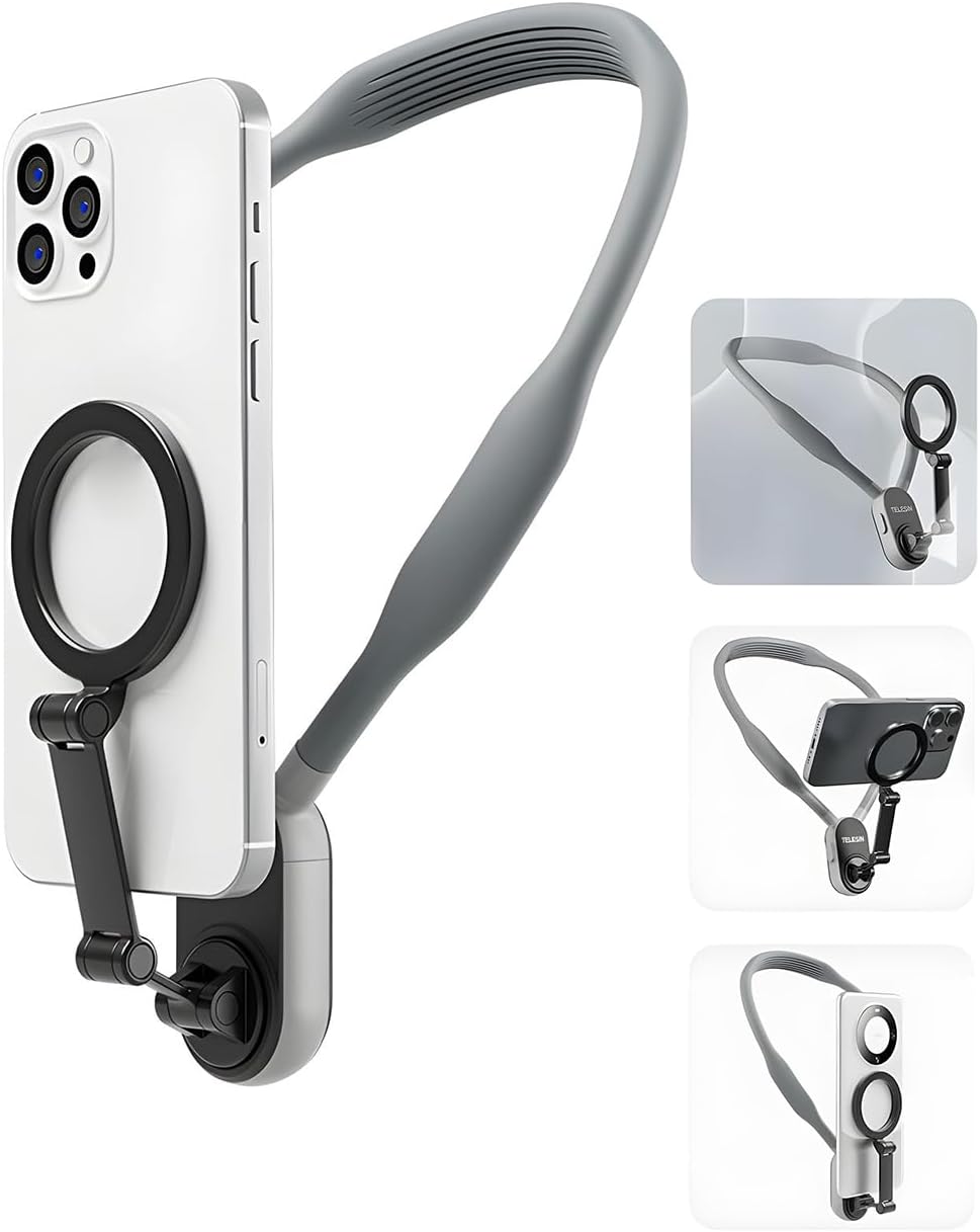 Amazon.com: Magnetic Neck Mount for Phones, Cell Phone Holder Stand ...