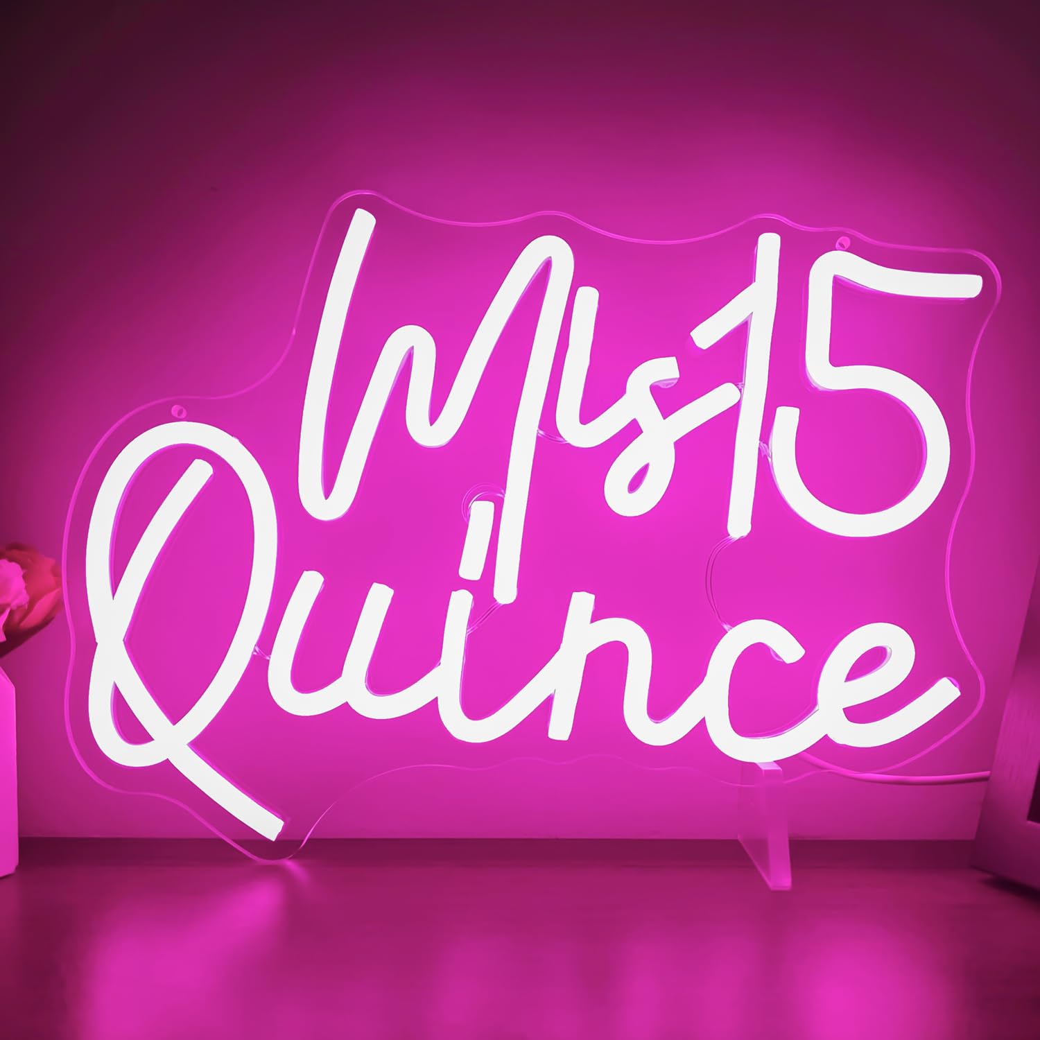 Amazon.com : Mis Quince Neon Sign for Wall Decor Dimmable Mis 15 ...
