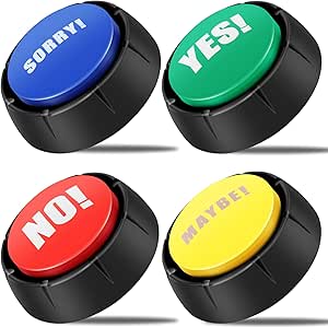 Answer Button Set Portable Yes No Buttons Funny Sorry Maybe Buzzer ...