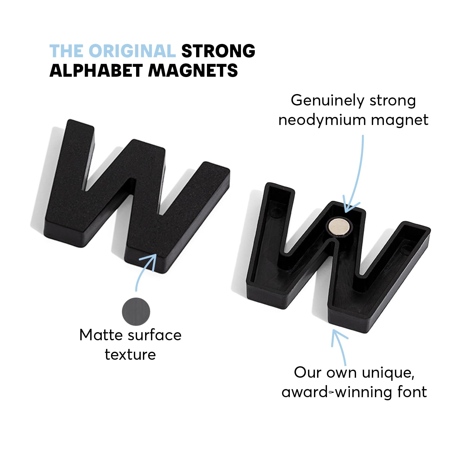 Snapklik.com : WORDBITS 60pcs Alphabet Magnets - Strong Neodymium ...