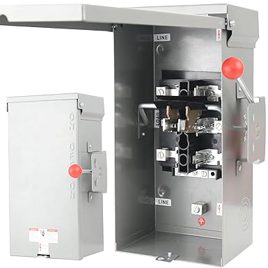 Amazon.com: Bknius Manual Transfer Switch 100 Amp, NEMA 4X Manual ...