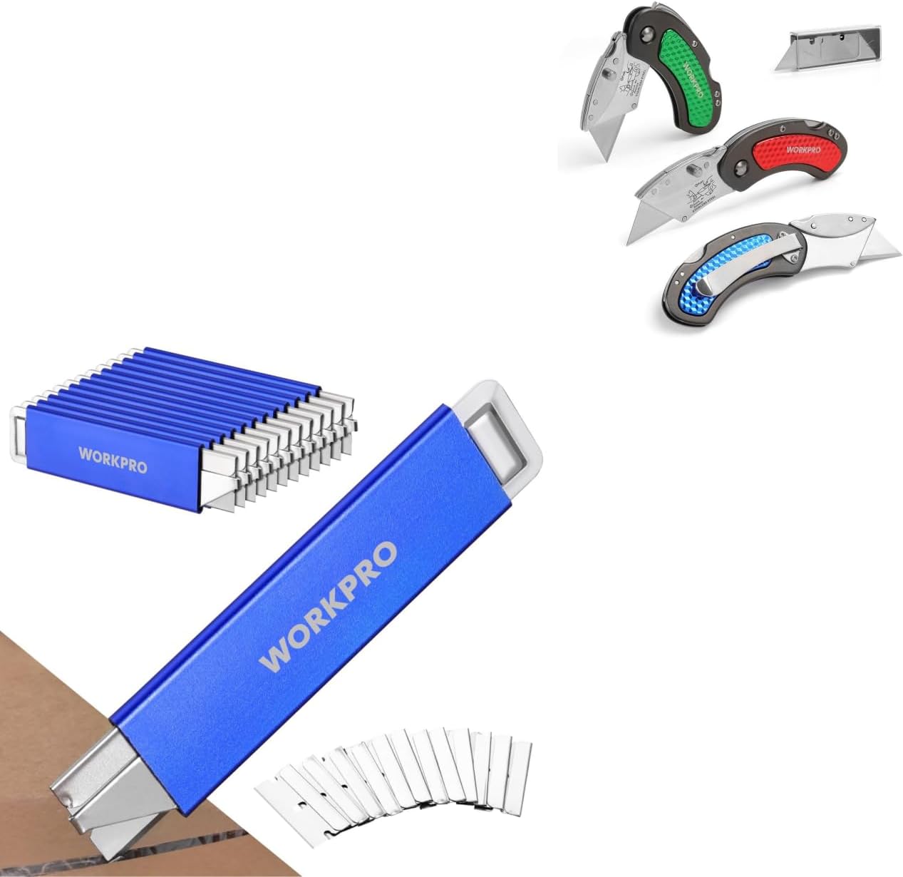 WORKPRO 12-Pack Box Cutter Retractable - Utility Knife with Single Edge ...