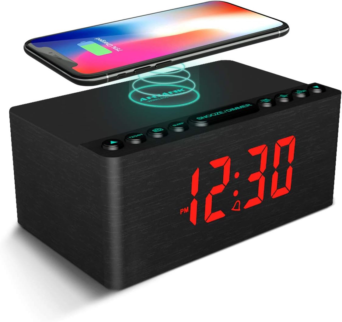 Amazon.com: iHome Alarm Clock with Wireless Charging, Bluetooth Speaker ...