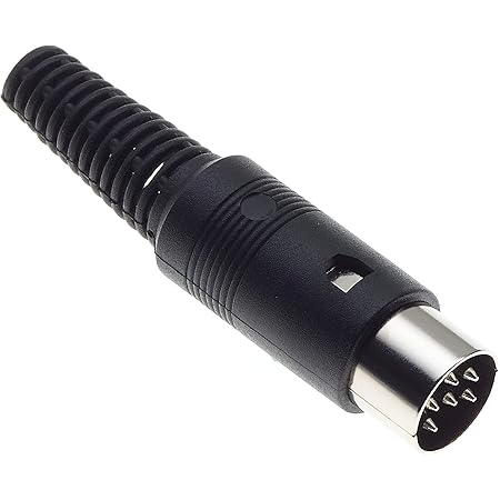 6 Pin DIN Plug - Male Adapter Socket Audio AV Connector Solder Pin Din ...