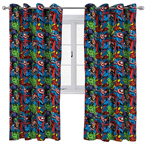 Marvel Comics Avengers Comic Heroes 183cm x 168cm Eyelet Window ...
