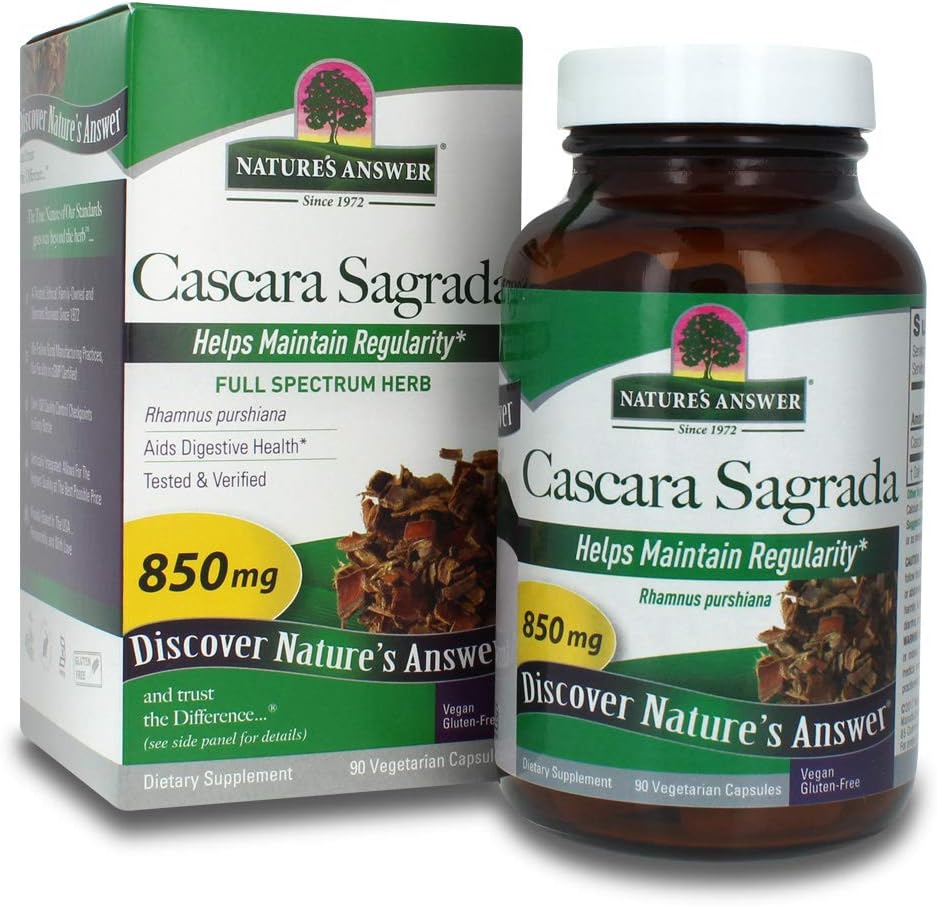 Amazon.com: SOLARAY Cascara Sagrada Bark, Veg Cap (Btl-Plastic) 450mg ...