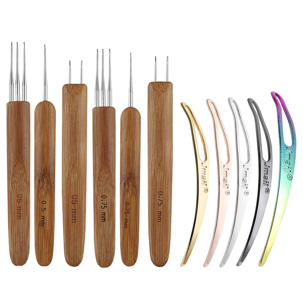 boxoon 6PCS Dreadlock Crochet Hook Ergonomic Dreadlock Needle Tool Hair ...